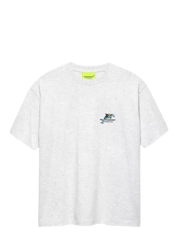 NEW AMSTERDAM SURF ASSOCIATION Dolphin Cotton T-shirt - Grey