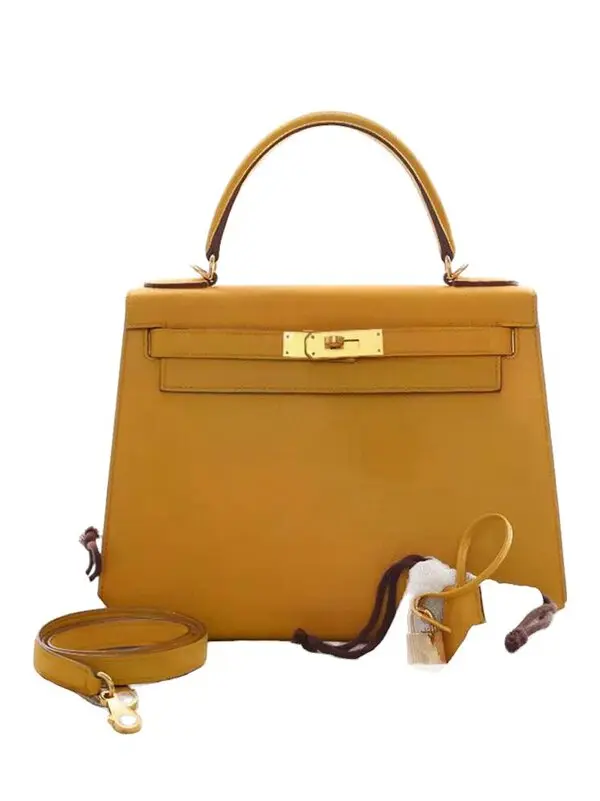 Hermès Epsom Kelly Ii Sellier 28 Satchel - Yellow