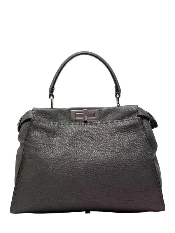 Fendi Medium Peekaboo Iconic Satchel - Grey