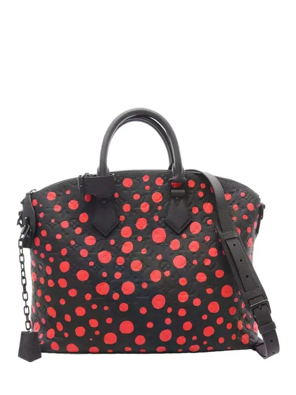 LOUIS VUITTON Monogram Empreinte Infinity Dots Lockit Mm Satchel - Black