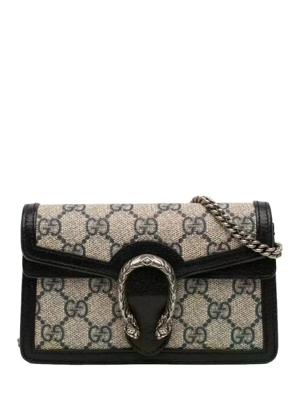 Gucci Mini Gg Supreme Dionysus Crossbody Bag - Black