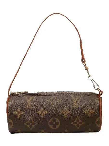 LOUIS VUITTON Monogram Papillon Pochette Handbag - Brown