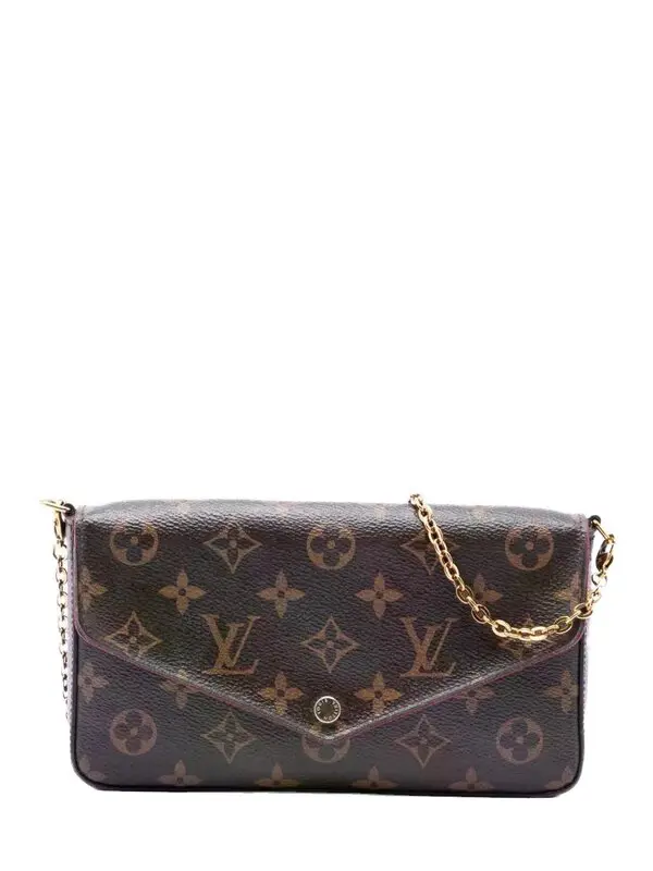 LOUIS VUITTON Monogram Pochette Felicie Crossbody Bag - Brown