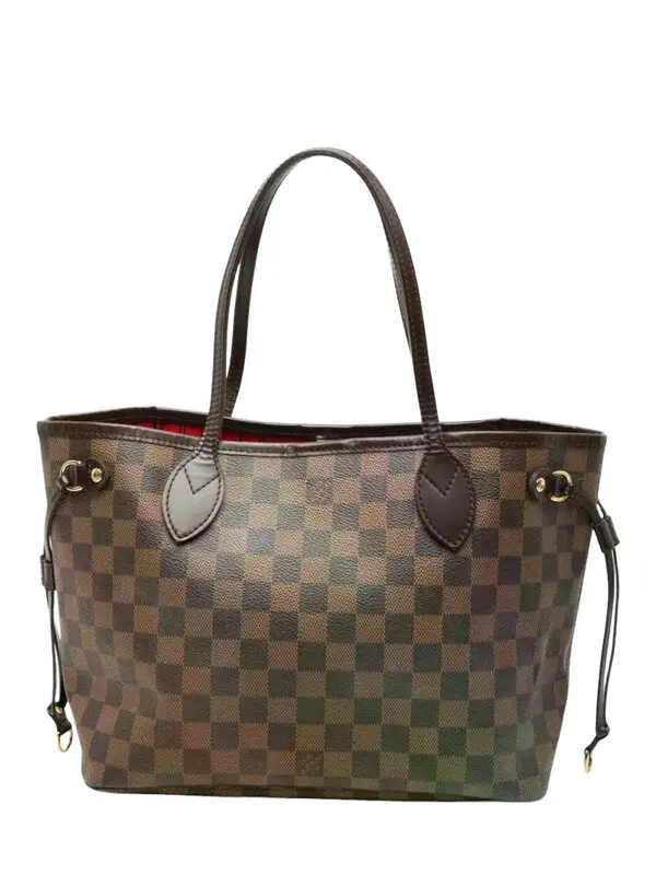 LOUIS VUITTON Damier Ebene Neverfull Pm Tote Bag - Brown