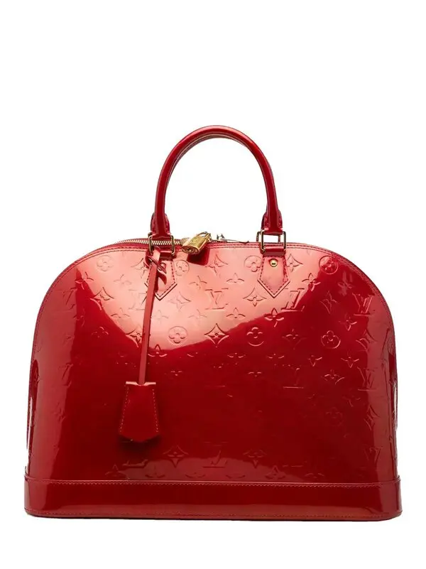 LOUIS VUITTON Monogram Vernis Alma Gm Handbag - Red