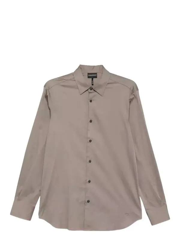 Emporio Armani Long-sleeve Button-down Shirt - Neutrals