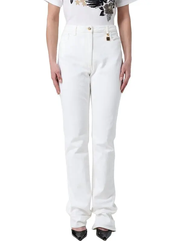 Elisabetta Franchi Straight Leg Jeans - Ivory