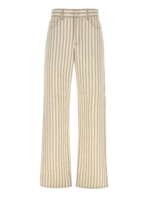 Fendi Embroidered Cotton Pants - Multicolor
