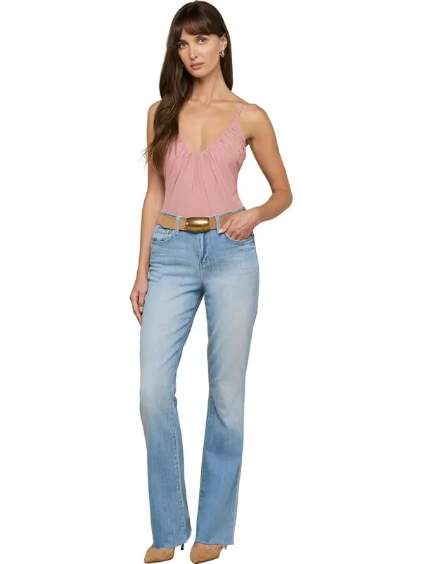 L'Agence Ruth Straight-leg Jean In Light Indigo - Pacific