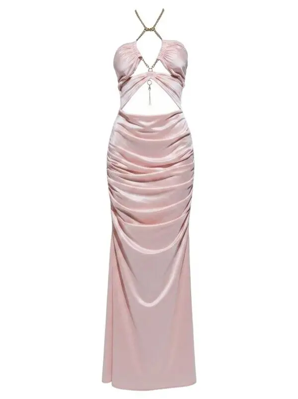 Suyty Anastasia Dress With Halterneck And Cut-out Detail - Black