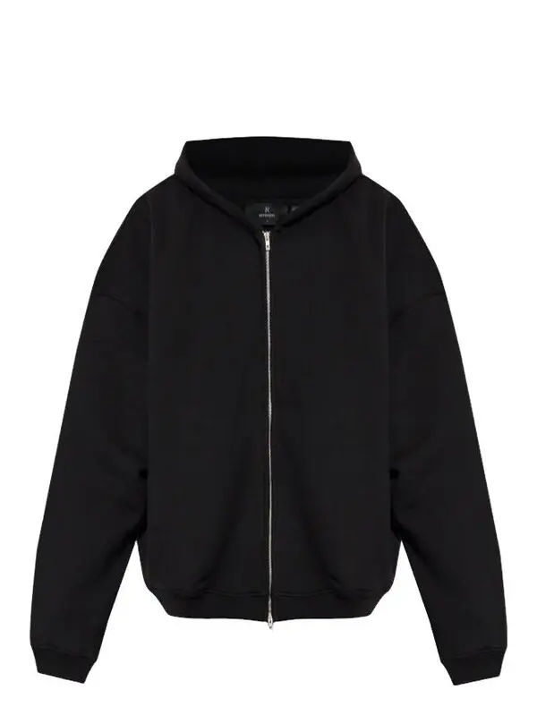 REPRESENT Zip-up Hooded Cardigan - Black