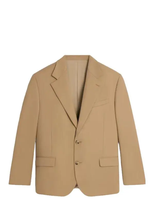 Celine Tailored Jacket In Stretch Wool Gabardine - Camel