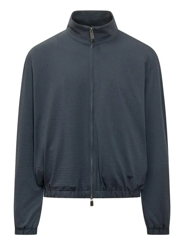Emporio Armani Textured Zip Blouson Jacket - No