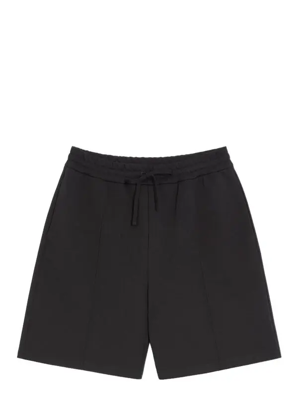 Valentino Garavani Cotton Bermuda Shorts With Vgold Detail - Black