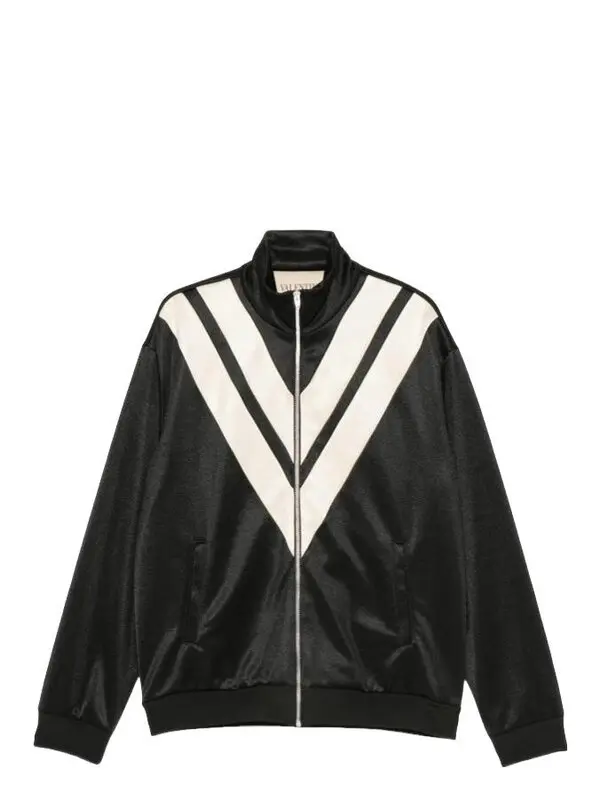 Valentino Garavani V-embellishment Bomber Jacket - Black