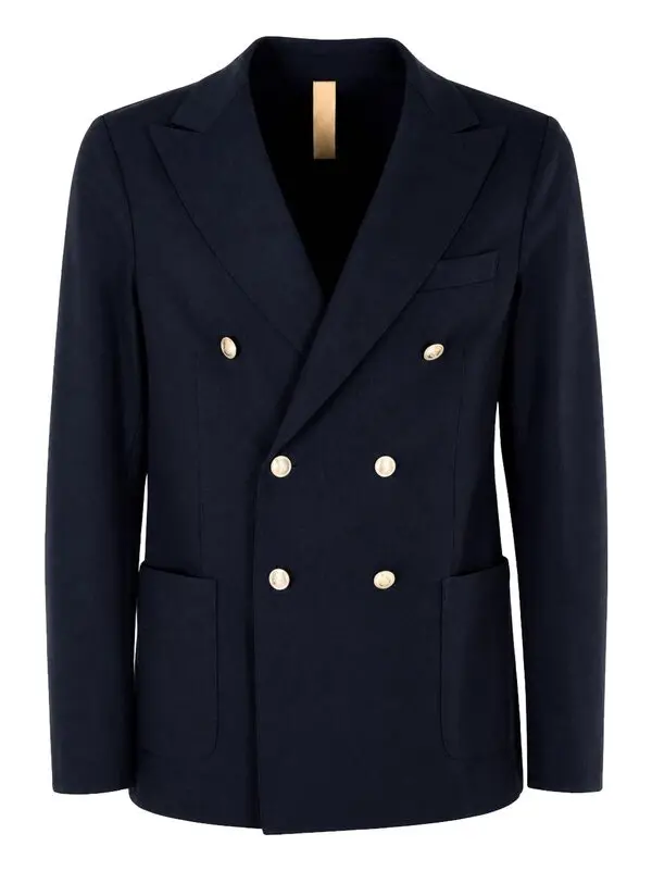 Eleventy Lapel Long-sleeved Suit Jacket - Black