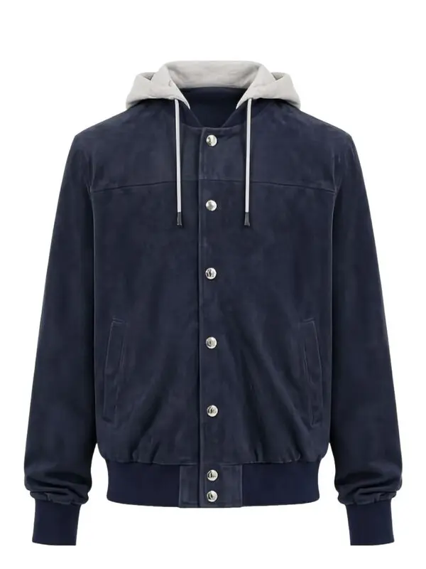 Eleventy Long-sleeved Hooded Casual Jacket - Black