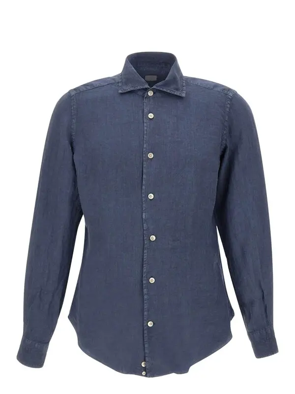 Eleventy Classic Long-sleeve Shirt - Blue