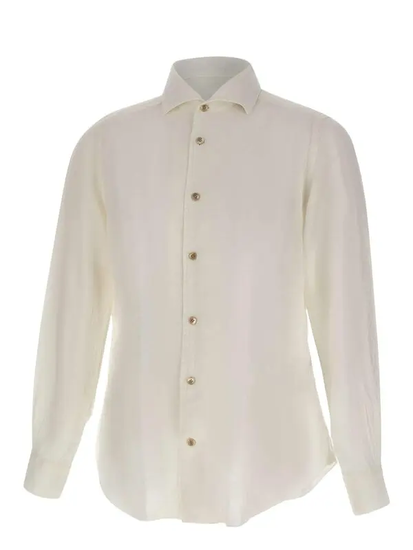 Eleventy Regular-fit Linen Shirt - White