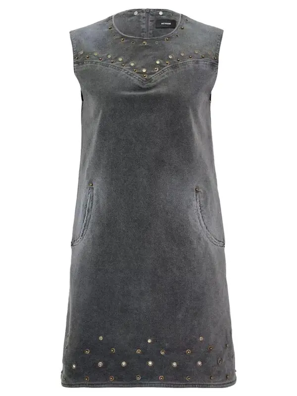 We11Done Embellished Mini Dress - Grey