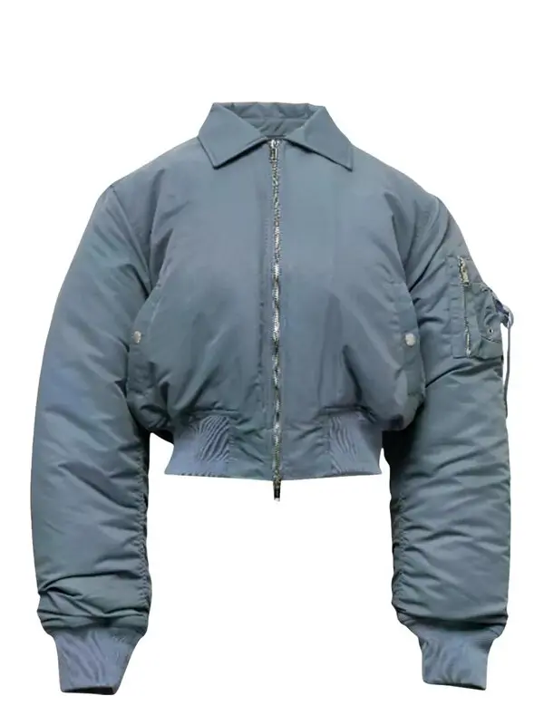 Hache Zipped Bomber Jacket - Grey