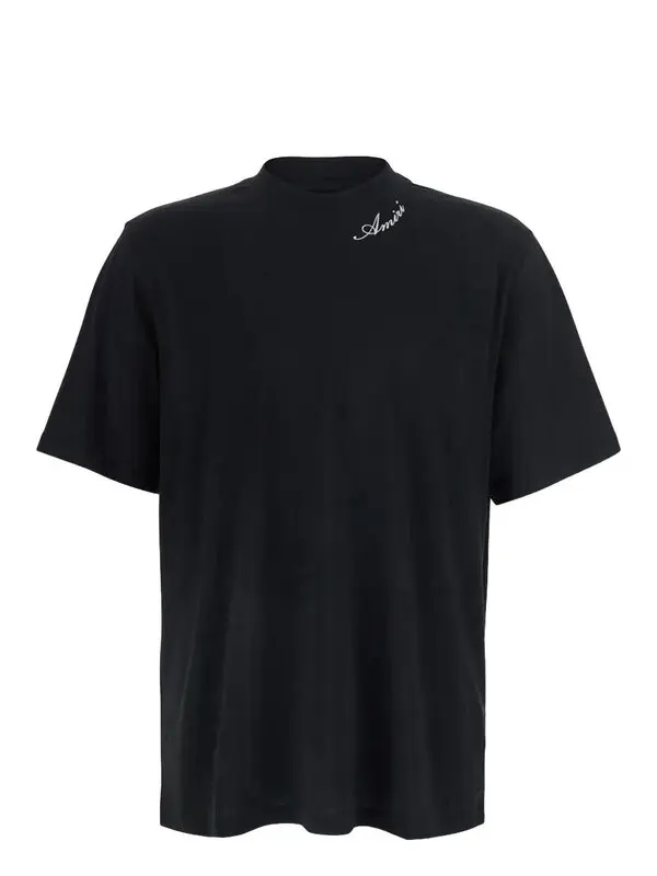 Amiri Logo-embroidered T-shirt - Black