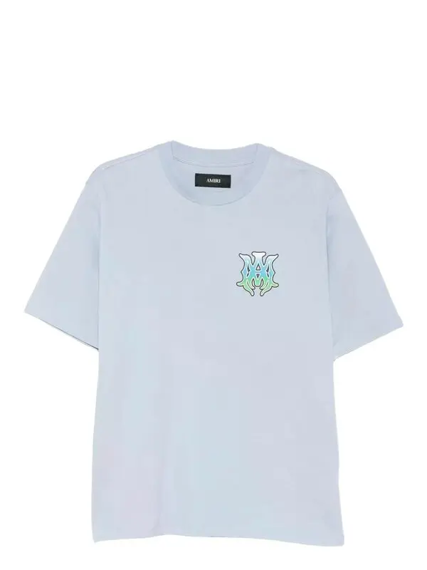 Amiri Logo-print Cotton T-shirt - Blue