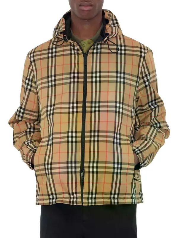 Burberry Reversible Check Hooded Jacket - Neutrals