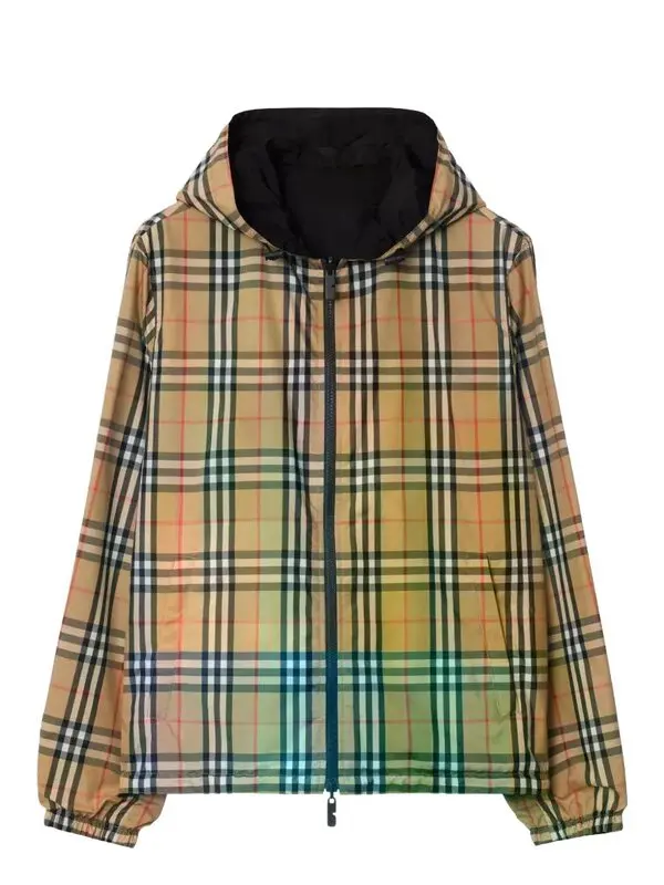 Burberry Reversible Checked Hooded Jacket - Neutrals