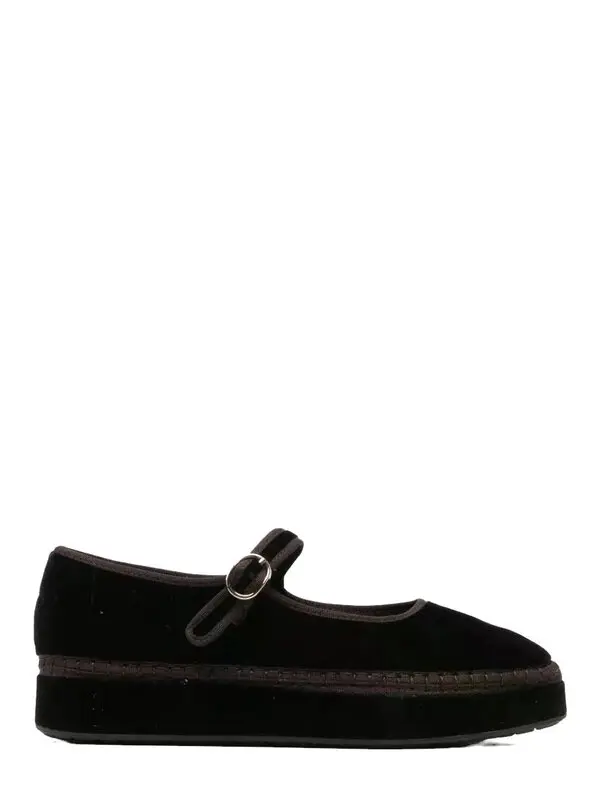 FLABELUS Mary Jane Platform Shoes - Black