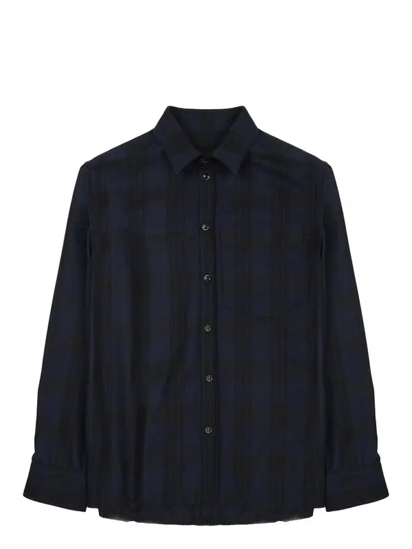 NINE:INTHE:MORNING Giosu" Plaid Shirt - Blue