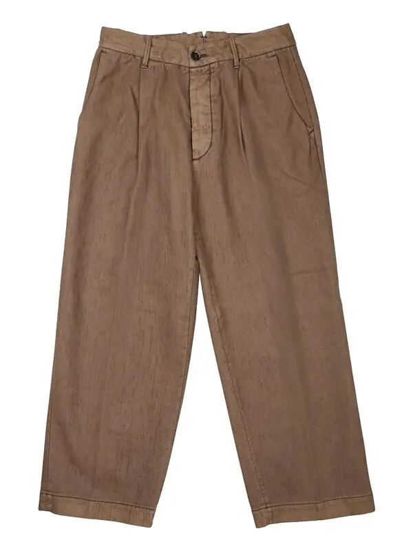 NINE:INTHE:MORNING Cotton Trousers - Brown