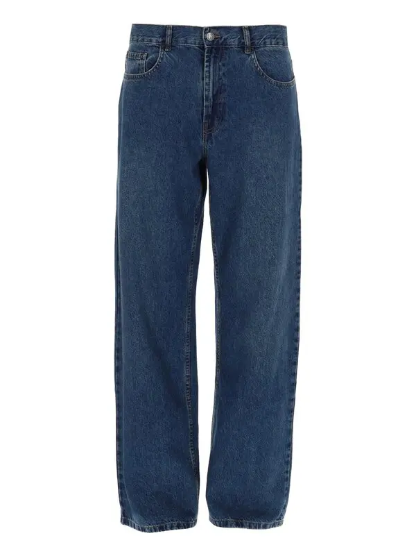 Palm Angels Curved Logo Jeans - Denim