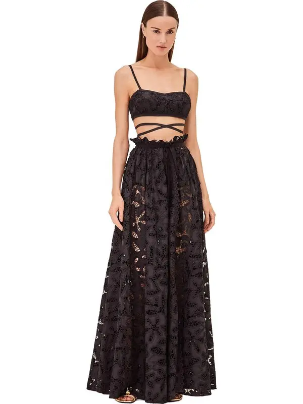 Alexis Dilara Lace Maxi Skirt - Black