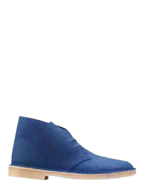 Clarks Snake-effect Leather Desert Boots - Blue