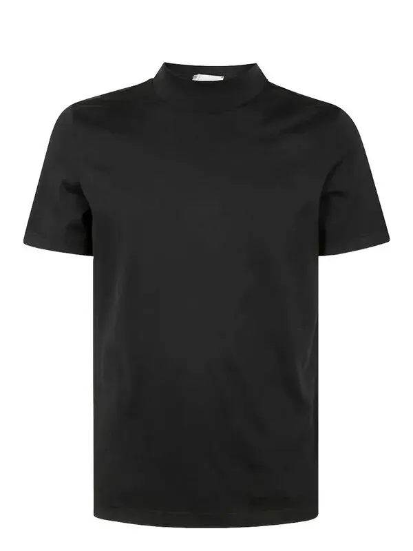 GIRELLI BRUNI Mock-neck Short-sleeve T-shirt - Black