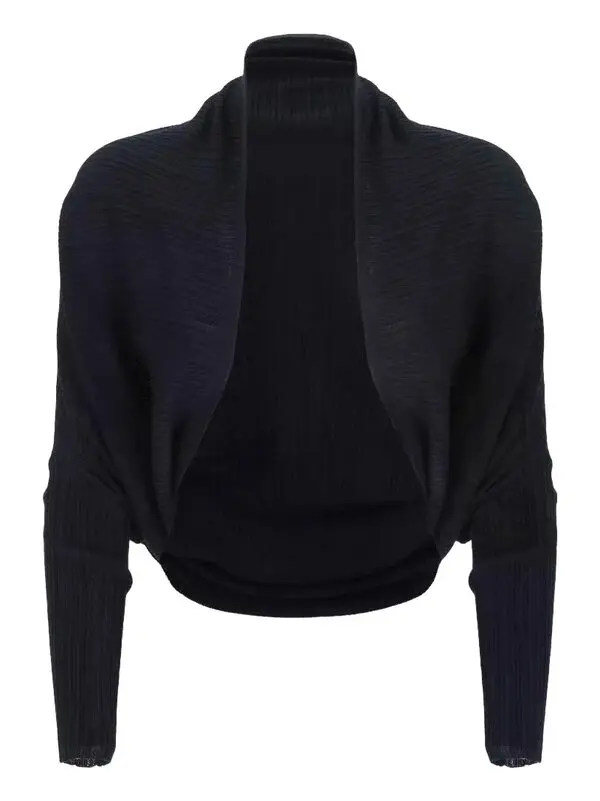 Agnona Ribbed-knit Batwing Cardigan - Blue