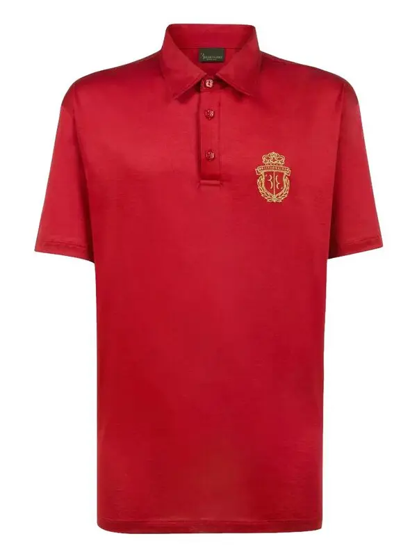 BILLIONAIRE Crest-embroidered Polo Shirt - Red
