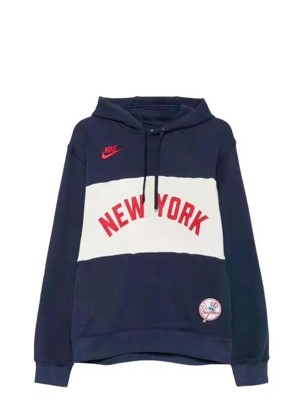 Nike Mlb Cooperstown Legacy New York Yankees Drawstring Hoodie - Blue