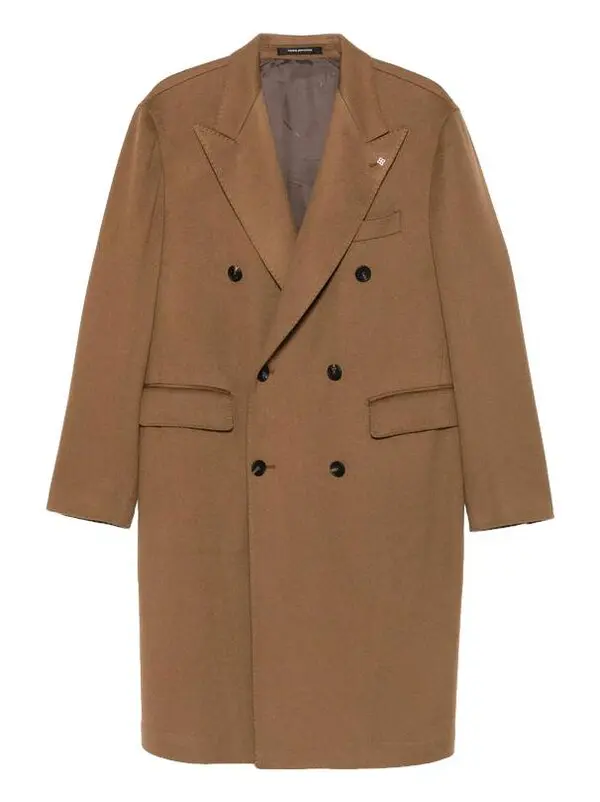 Tagliatore Double-breasted Cashmere Coat - Brown
