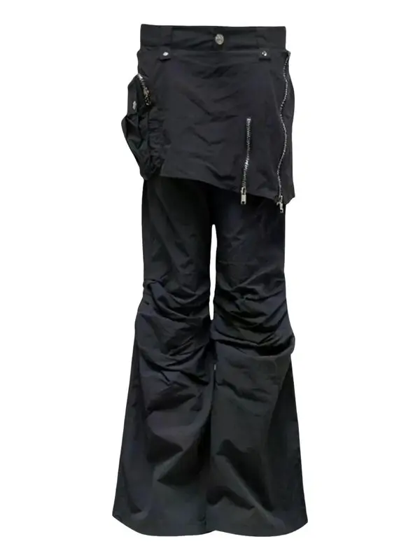 Hache Zip Detail Skirt Trousers - Grey