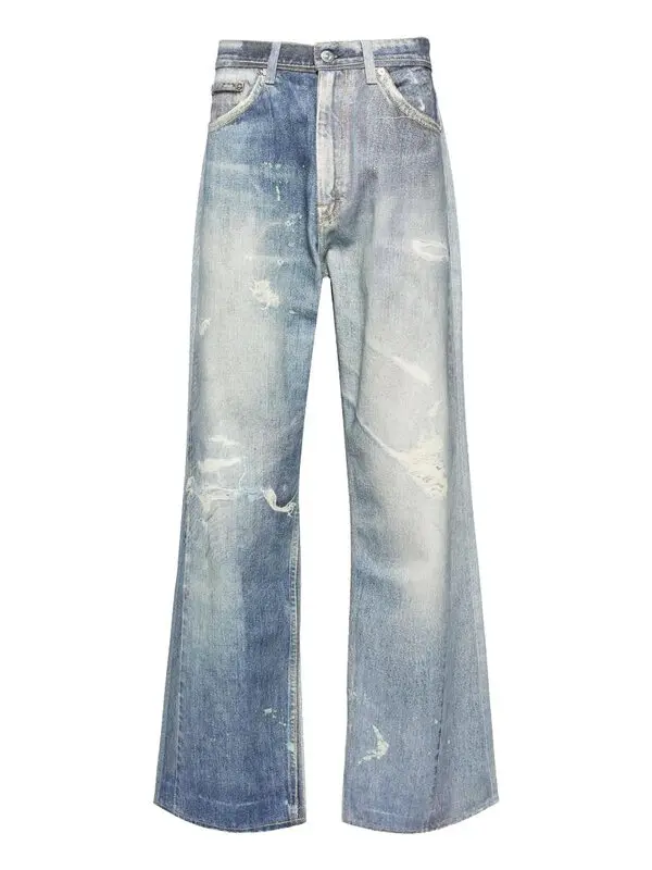 Our Legacy Light Cotton Wide-leg Trousers - Blue
