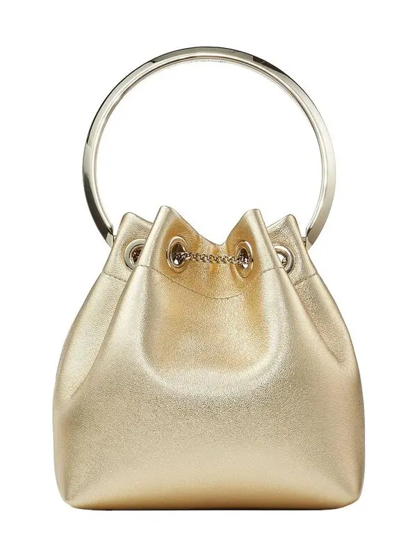 JIMMY CHOO Bucket Bag With Tassel Detail - Gold