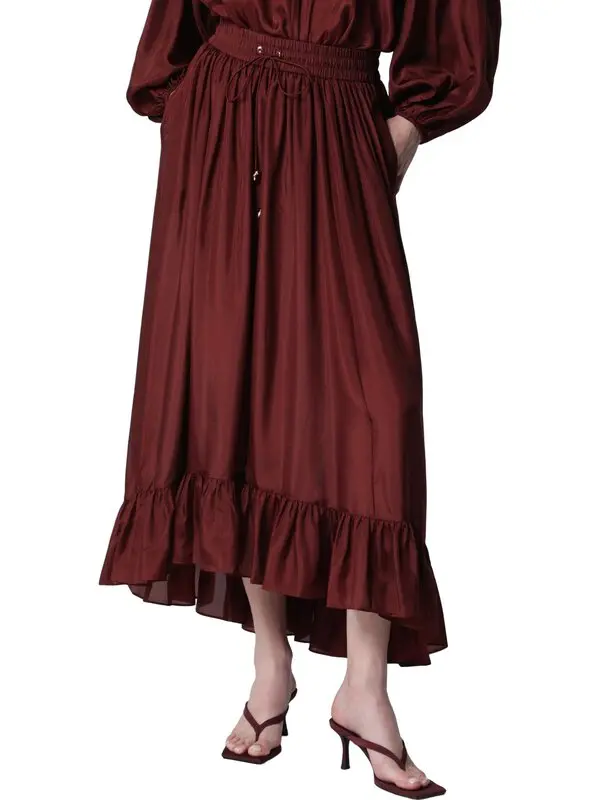 Zimmermann Aster Maxi Skirt - Red