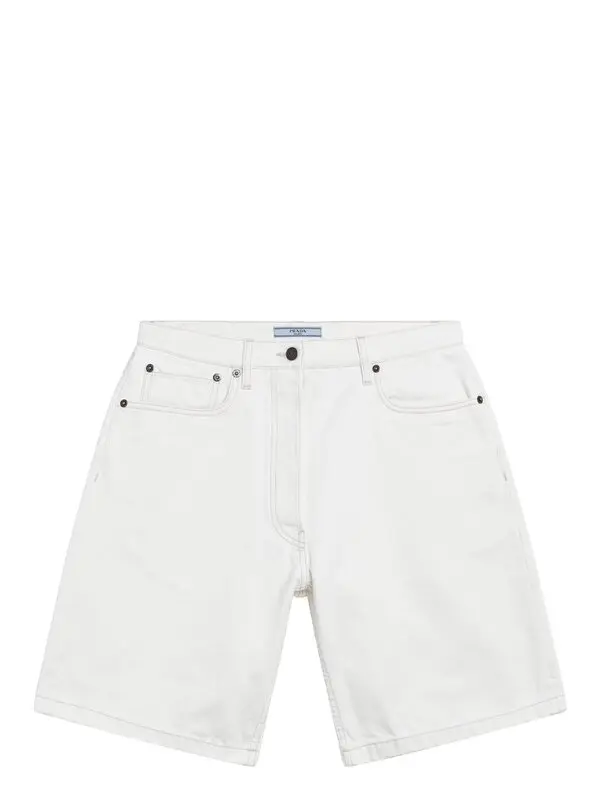 Prada Denim Bermuda Shorts - White