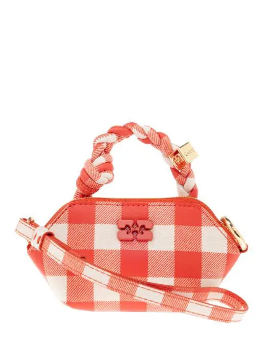 GANNI Checked Nano Bou Bag - Red
