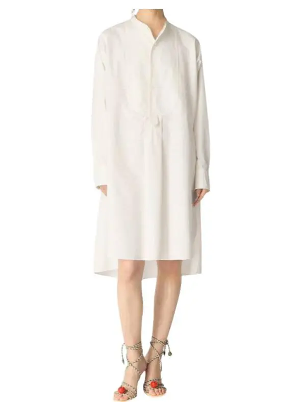 Bottega Veneta Compact Cotton Midi Dress - White