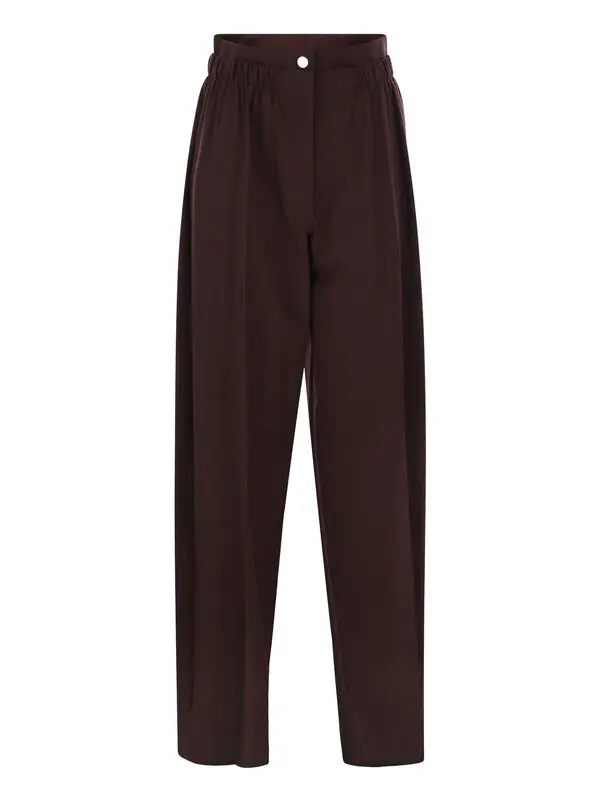 Sportmax Quito Wide-leg Stretch Wool Trousers - Multicolor
