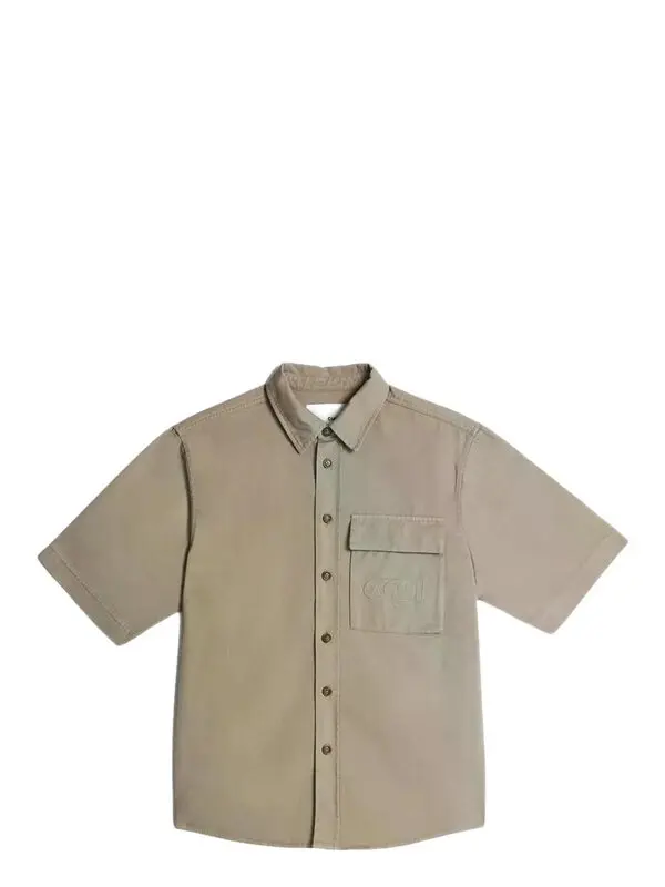 CIARAN Cc1 Embroidered Cotton Shirt - Neutrals