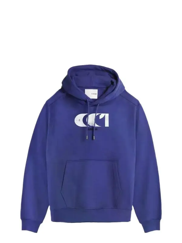 CIARAN Cc1 Logo-print Hoodie - Blue